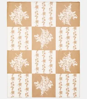 Erdem Wool-blend Blanket - Brown
