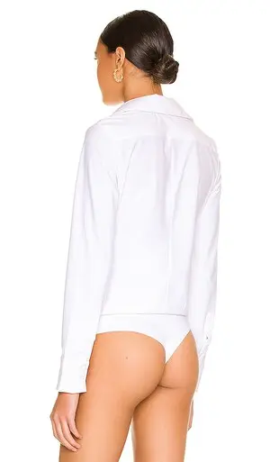 Commando Classic Button Down Bodysuit - White