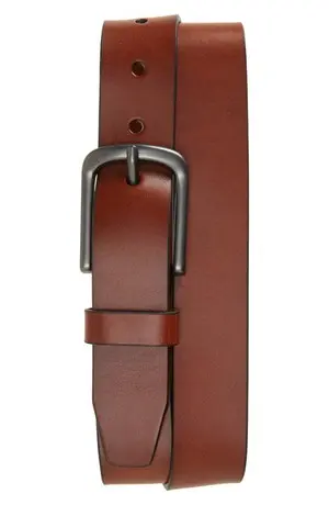 Johnston & Murphy Flat Edge Leather Belt