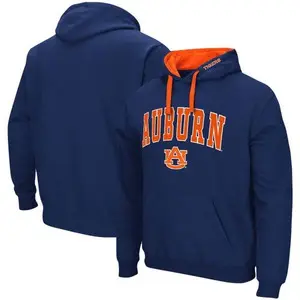COLOSSEUM Auburn Tigers Arch & Logo 2.0 Pullover Hoodie - Navy