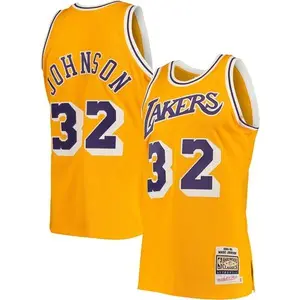 Mitchell & Ness Magic Johnson Los Angeles Lakers 1984/85 Hardwood Classics Authentic Jersey - Gold