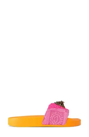 Kurt Geiger Meena Eagle Glitter Slide Sandal - Pink Multi