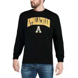 COLOSSEUM Appalachian State Mountaineers Arch And Logo Crew Neck Sweatshirt