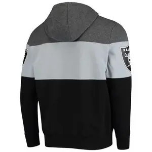 STARTER Heathered Gray/silver Las Vegas Raiders Extreme Fireballer Pullover Hoodie