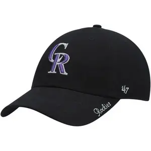 '47 Colorado Rockies Team Miata Clean Up Adjustable Hat - Black
