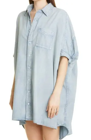 R13 Oversized Boxy Denim Shirtdress