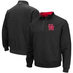 COLOSSEUM Houston Cougars Tortugas Logo Quarter-zip Pullover Jacket - Black