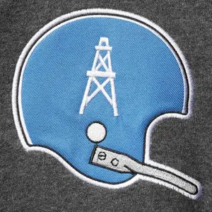 STARTER Red Houston Oilers Extreme Fireballer Throwback Pullover Hoodie