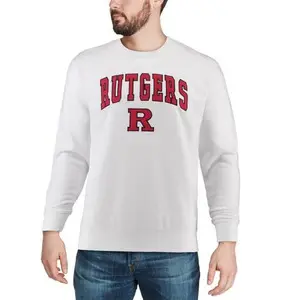 COLOSSEUM Rutgers Scarlet Knights Arch & Logo Crew Neck Sweatshirt