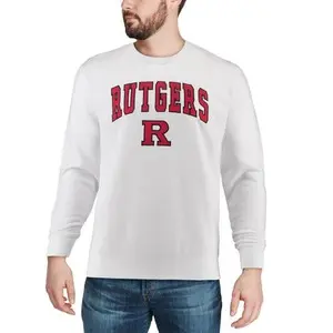 COLOSSEUM Rutgers Scarlet Knights Arch & Logo Crew Neck Sweatshirt