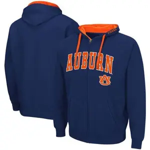 COLOSSEUM Auburn Tigers Big & Tall Full-zip Hoodie - Navy