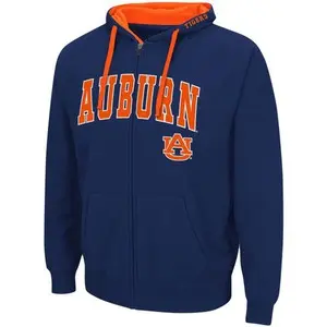 COLOSSEUM Auburn Tigers Big & Tall Full-zip Hoodie - Navy