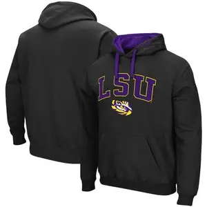 COLOSSEUM Lsu Tigers Arch & Logo 2.0 Pullover Hoodie - Black