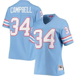 Mitchell & Ness Earl Campbell Houston Oilers 1980 Legacy Replica Jersey - Light Blue