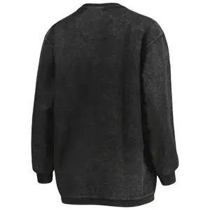 PRESSBOX Miami Hurricanes Comfy Cord Vintage Wash Basic Arch Pullover Sweatshirt