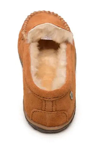Minnetonka Terese Genuine Shearling Loafer - Brown 2
