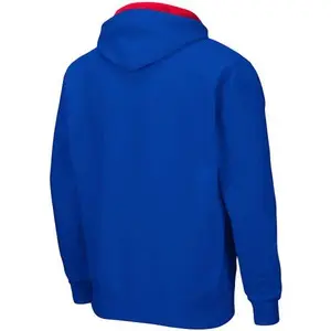 COLOSSEUM Kansas Jayhawks Big & Tall Full-zip Hoodie - Royal