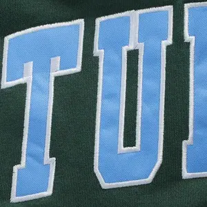 COLOSSEUM Tulane Wave Arch & Logo Tackle Twill Pullover Sweatshirt