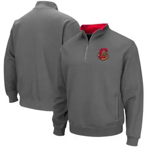 COLOSSEUM Cornell Big Red Tortugas Logo Quarter-zip Pullover Jacket - Charcoal