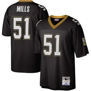 Mitchell & Ness Sam Mills New Orleans Saints Legacy Replica Jersey - Black
