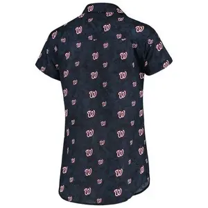 FOCO Washington Nationals Floral Button Up Shirt
