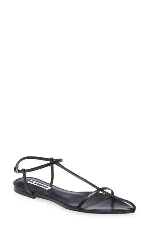 JIL SANDER T-strap Pointed Toe Sandal