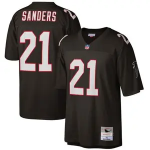 Mitchell & Ness Deion Sanders Atlanta Falcons Big & Tall 1992 Retired Player Replica Jersey - Black