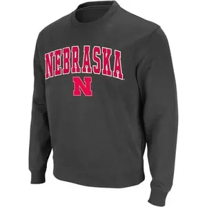 COLOSSEUM Nebraska Huskers Arch & Logo Crew Neck Sweatshirt