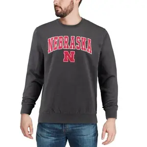 COLOSSEUM Nebraska Huskers Arch & Logo Crew Neck Sweatshirt