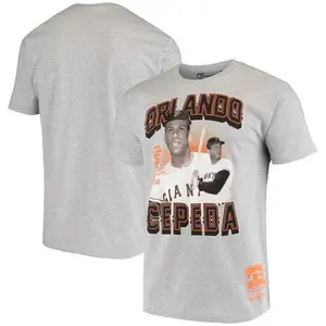 Mitchell & Ness Orlando Cepeda San Francisco Giants Name & Number T-shirt - Gray