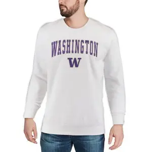 COLOSSEUM Washington Huskies Arch & Logo Crew Neck Sweatshirt