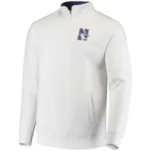 COLOSSEUM Northwestern Wildcats Tortugas Logo Quarter-zip Jacket - White