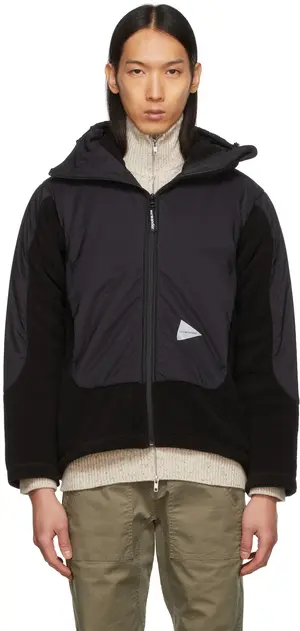 AND WANDER And Wander Black Top Fleece Jacket 10 Black
