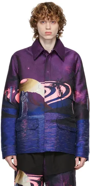 Valentino Garavani Valentino Purple Water Nights Shirt - Water Nights