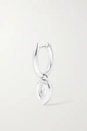 DAVID MORRIS 18-karat White Diamond Hoop Earrings