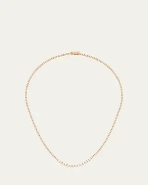 JENNIFER MEYER Pink Sapphire Tennis Necklace - Gold