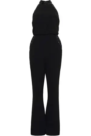 Rachel Zoe Lou Sequin-trimmed Jumpsuit - Black