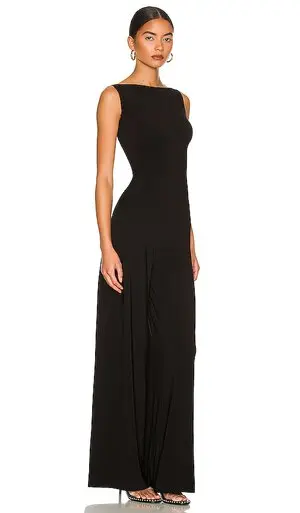 Norma Kamali Sleeveless X Straight Leg Jumpsuit
