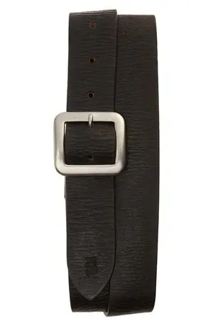 Double Rl Burlington Leather Belt - Vintage Black