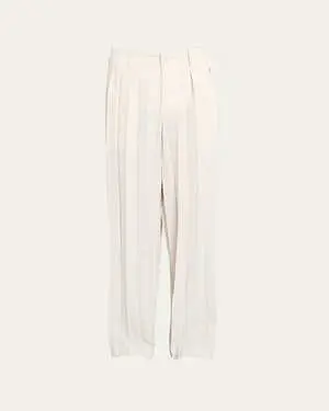 Issey Miyake Pleated Straight-leg Pants