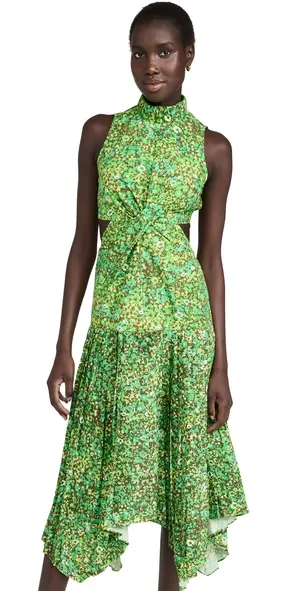 ALEMAIS Phyllis Twist Front Pleat Dress