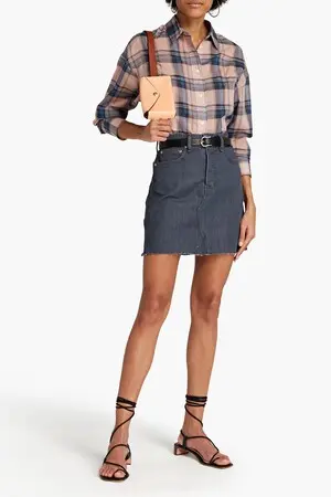 Rag & Bone Denim Mini Skirt - Dark Gray