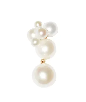 Sophie Bille Brahe 14kt Yellow Bisou Pearl Single Earring - Gold