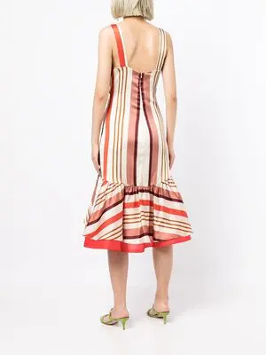 Silvia Tcherassi Arbore Striped Midi Dress
