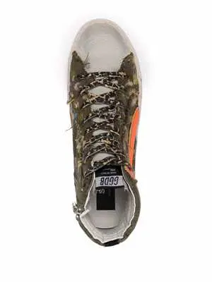 GOLDEN GOOSE Slide Paint-splatter High-top Sneakers