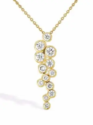 PRAGNELL 18kt Rose Gold Diamond Bubbles Drop Pendant Necklace