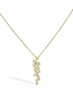 PRAGNELL 18kt Rose Gold Diamond Bubbles Drop Pendant Necklace