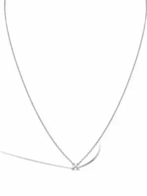 PRAGNELL 18kt White Gold Diamond Solitaire Necklace - Silver