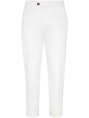 Brunello Cucinelli Straight Leg Trousers - White