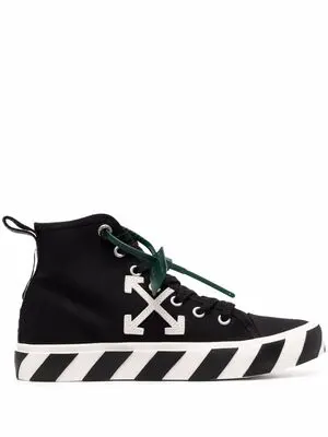 Off-White Vulcanized Mid-top Sneakers - Black